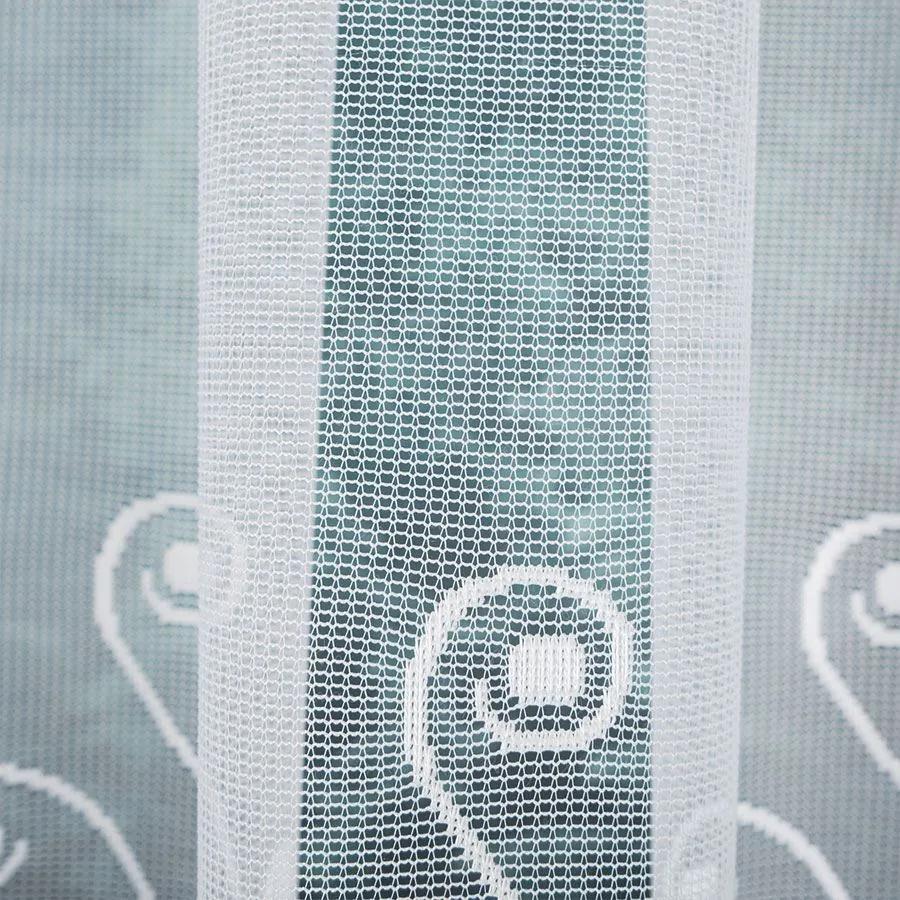 Dekorační oblouková krátká záclona na žabky KASJANA 160 bílá 420x160 cm MyBestHome