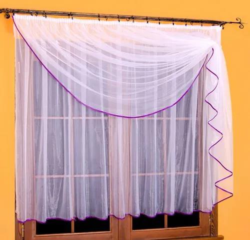 Luxusní voálová záclona s lemovkou Ru70 ( více barev a rozměrů ), Rozměry š300xv150cm, Barva voálu Bílý voál, Barva lemovky bílá