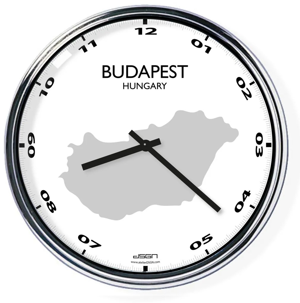 Kancelářské nástěnné hodiny: Budapest (32 cm), Výběr barev Světlé
