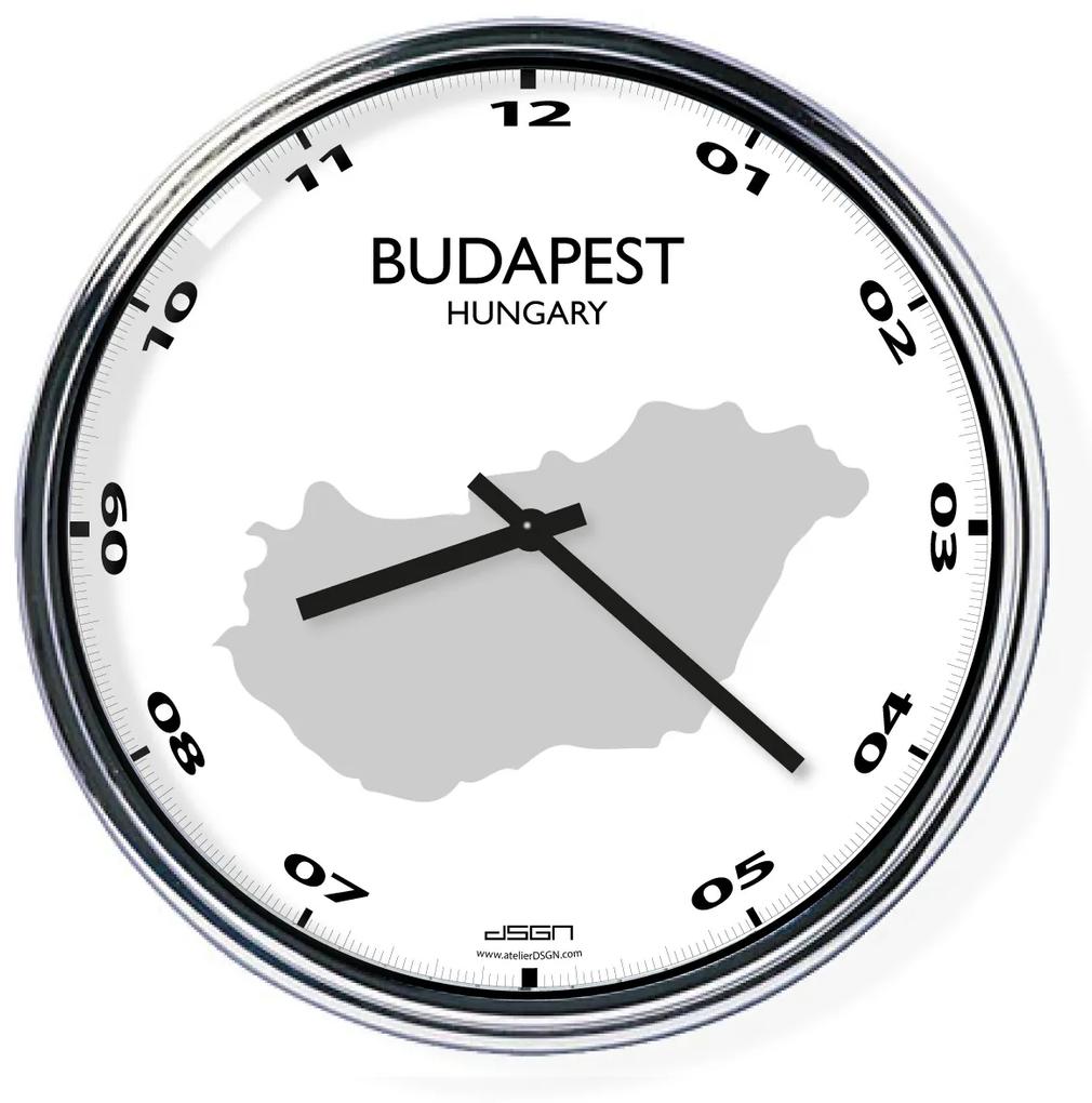 Kancelářské nástěnné hodiny: Budapest (32 cm), Výběr barev Tmavé