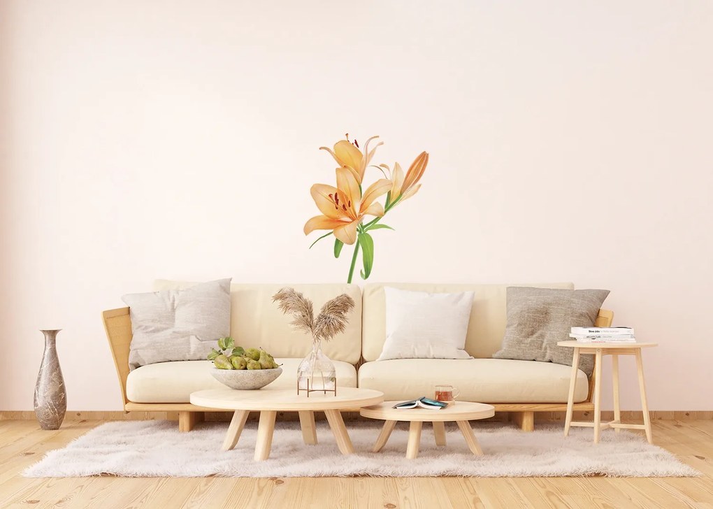 Samolepka na zeď Oranžové Lilie | 65 x 85 cm | DF0450
