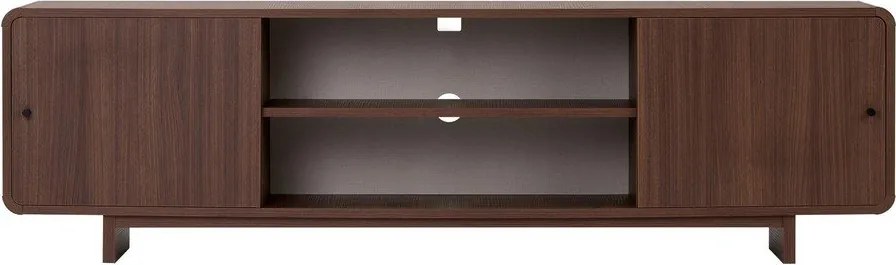 TV stolek v dekoru ořechu v tmavě přírodní barvě 180x52x34 cm Mirel – Nordure
