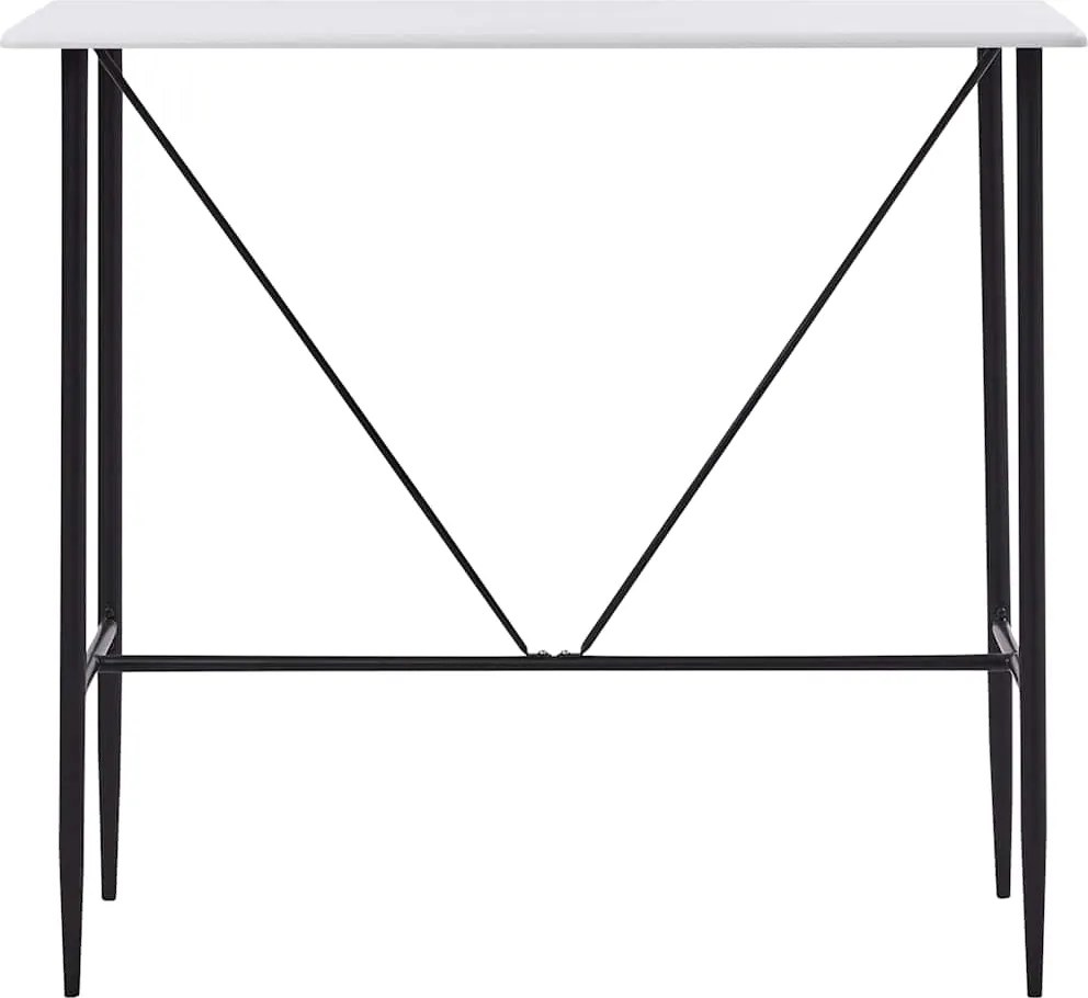 Barový stůl bílý 120 x 60 x 110 cm MDF 281547