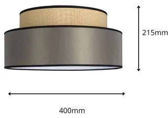 Stropní svítidlo GRACE 1xE27/60W/230V pr. 40 cm béžová/hnědá