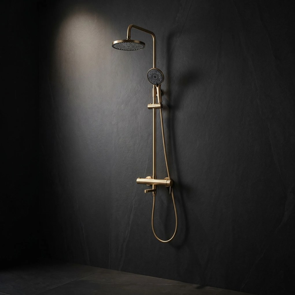 Rea, Sprchový Set Rea Arcos brush gold, REA-P8716