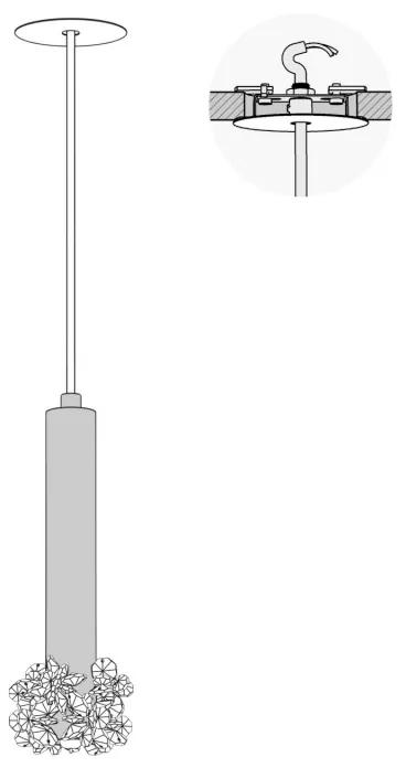 Moderní závěsné svítidlo FROZEN A-NI-CE (Kotva do sádrokartonu) - ARTGLASS
