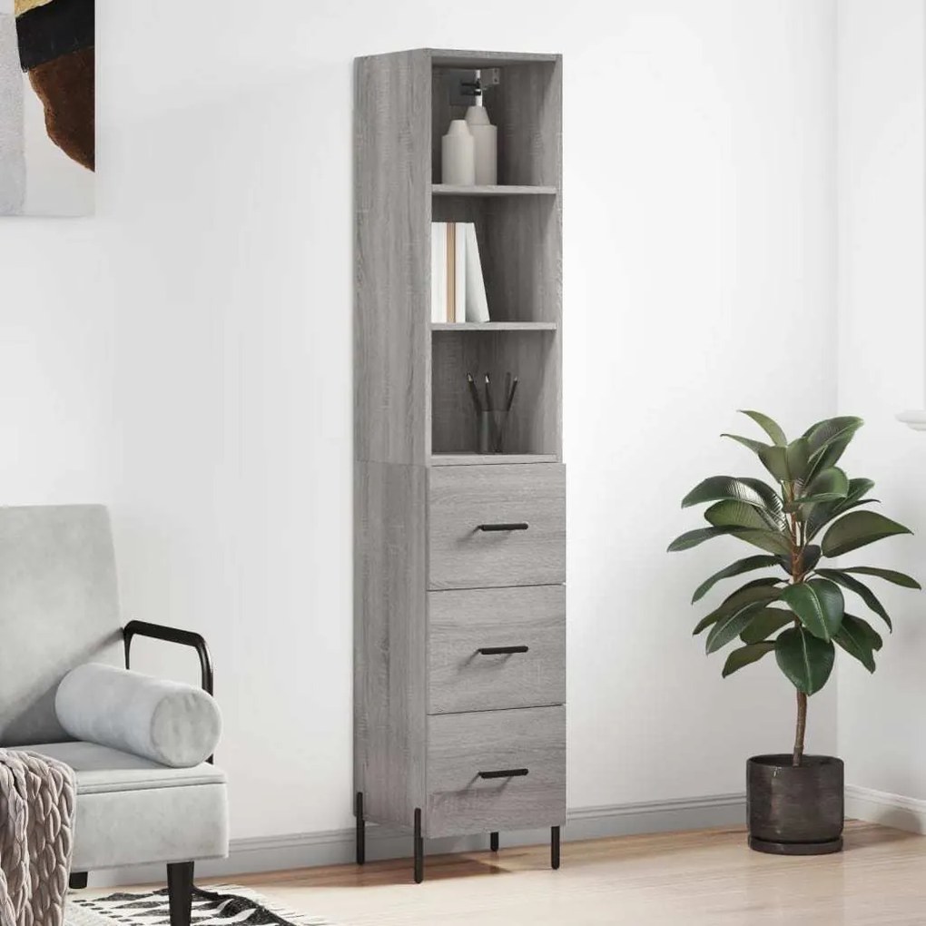 vidaXL Skříň highboard 34,5 x 34 x 180 cm kompozitní dřevo [3189709] Barva: dub sonoma