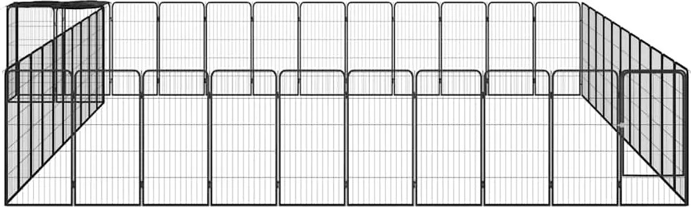 46panelová ohrádka pro psy černá 50 x 100 cm práškovaná ocel 3115957