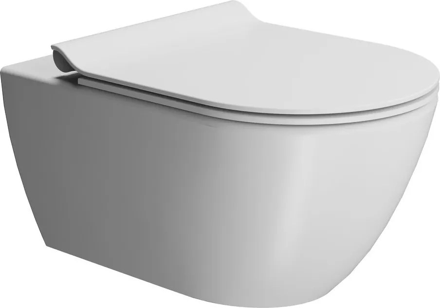 GSI GSI, PURA závěsná WC mísa, Swirlflush, 55x36 cm, bílá dual-mat, 881509