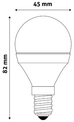 Prémiová LED žárovka E14 6W 550lm G45 EXTRA TEPLÁ, ekv. 44W, 3 roky