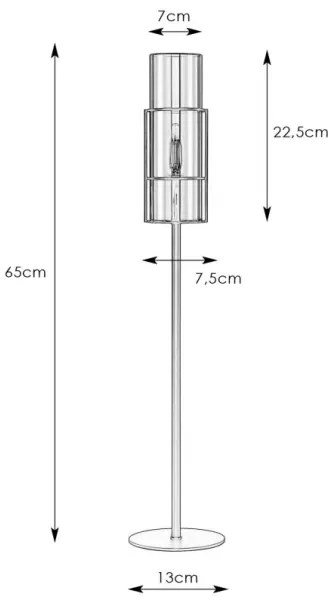 Markslöjd 108560 - Stolní lampa TORCIA 1xE14/40W/230V 65 cm černá
