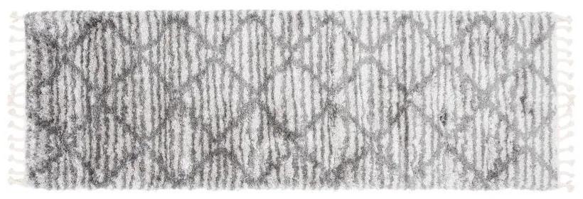Kusový koberec shaggy Atika šedý atyp 70x200cm