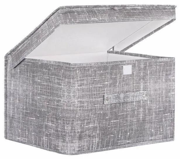 Úložný box 50x40x30 cm, šedý vzor SPRINGOS