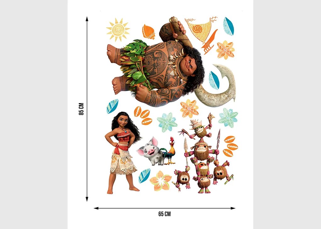 Dětská samolepka na zeď Disney Vaiana (Moana) | 65 x 85 cm | DDK2302