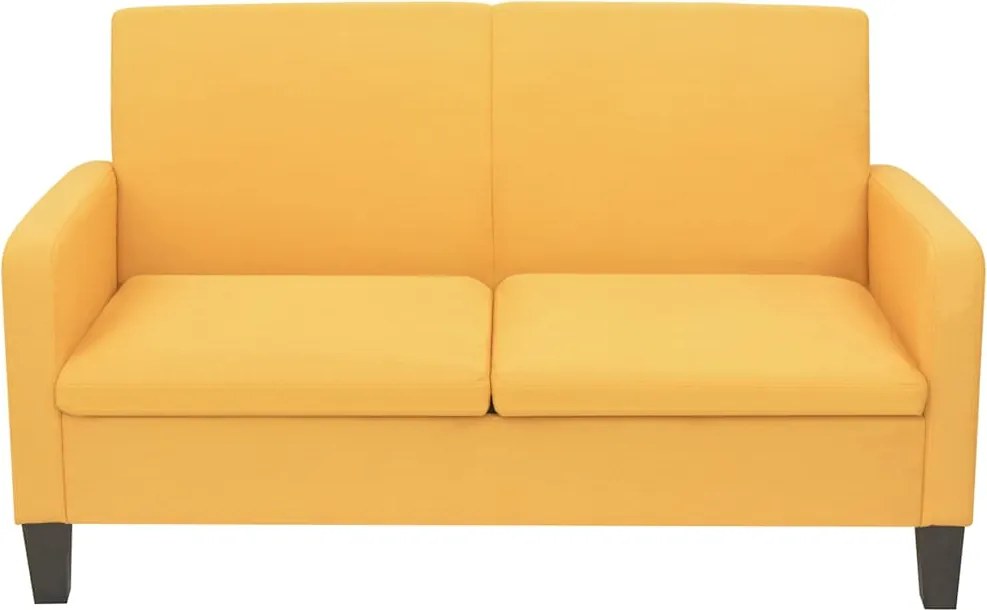 2dílná sedací souprava textil žlutá 278214