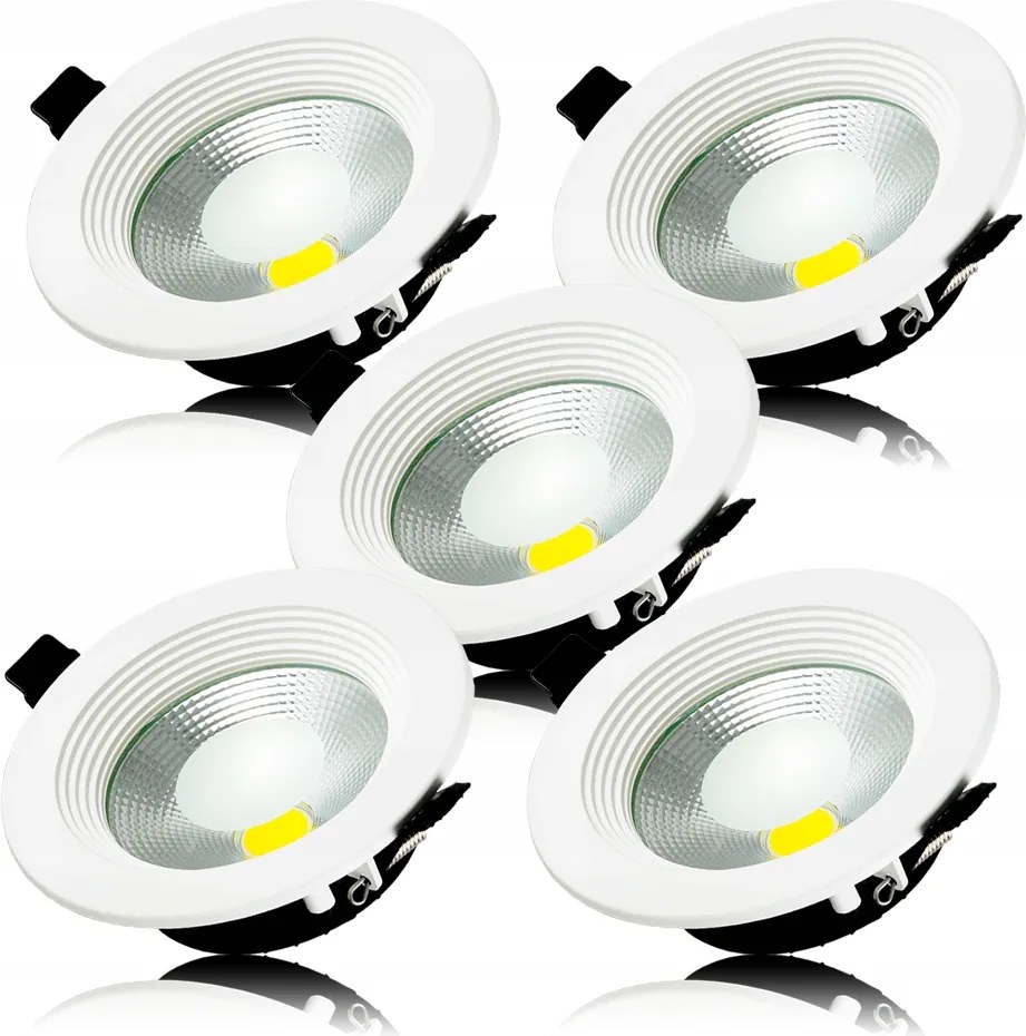 Stropní Očko Led Lampa Bílá Podomítkový Panel Downlight 230V 10W IP20