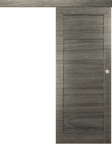 posuvné interiérové dveře na stěnu vasco doors BRAGA plné, model 1 Průchozí rozměr: 70 x 197 cm, Orientace dveří: Levé dveře, Dekor: Ořech columbia