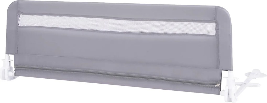Costway Zábrana na postel pro batolata 120 cm skládací zábrana na dětskou – šedá