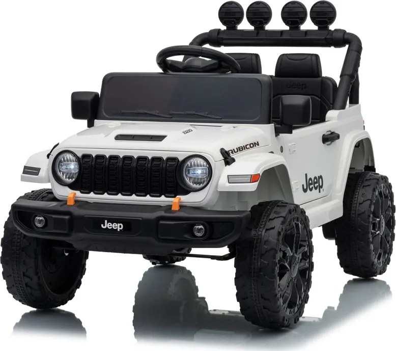 LEAN CARS Akumulátorové vozidlo Jeep Rubicon DK-JWR558 24 V, bílé
