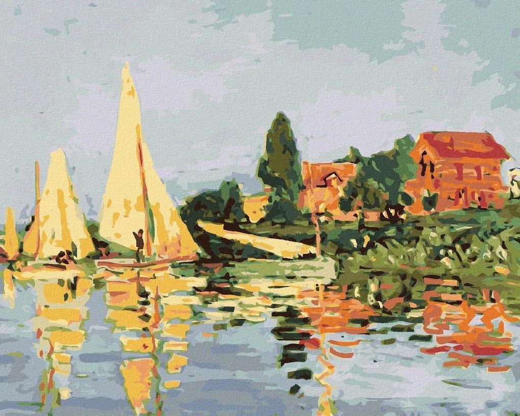 zuty zuty - malování podle čísel - regata v argenteuil (claude monet), 40x50 cm, plátno