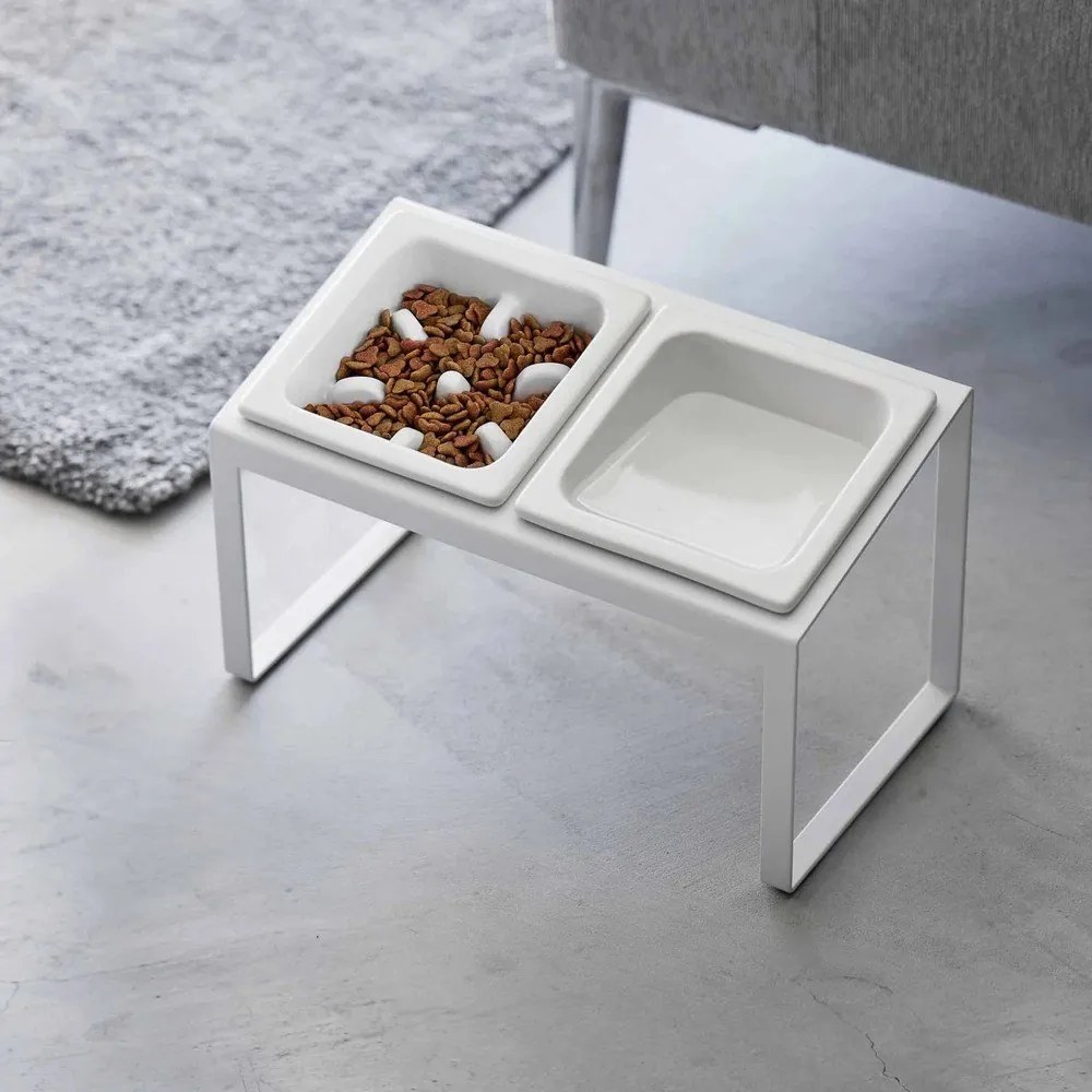 Keramický set misek s podstavcem pro domácího mazlíčka Nooks – YAMAZAKI