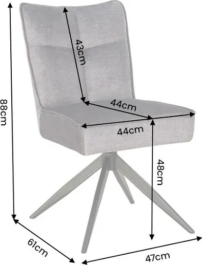 Designová otočná židle Narayan šedý samet