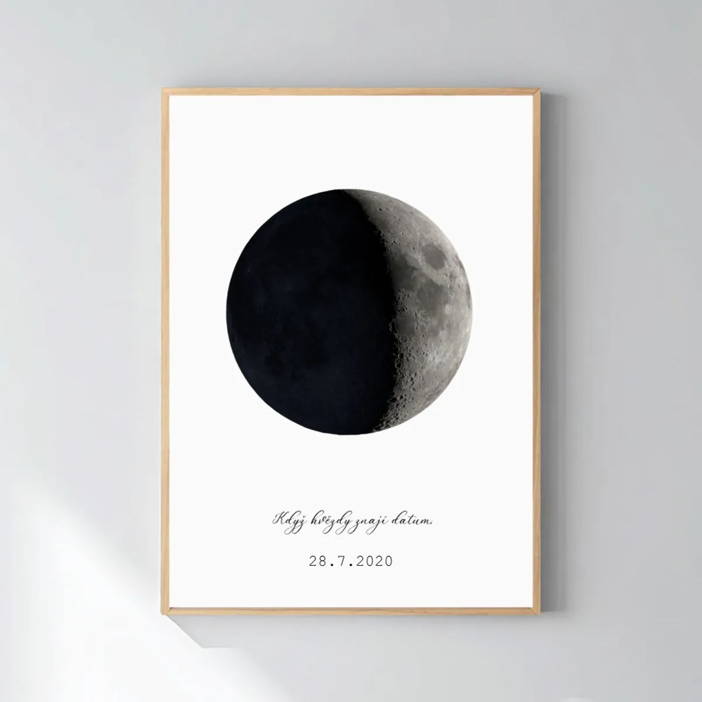 Personalizovaný magický fotoobraz v rámu - 50x70 - měsíční fáze