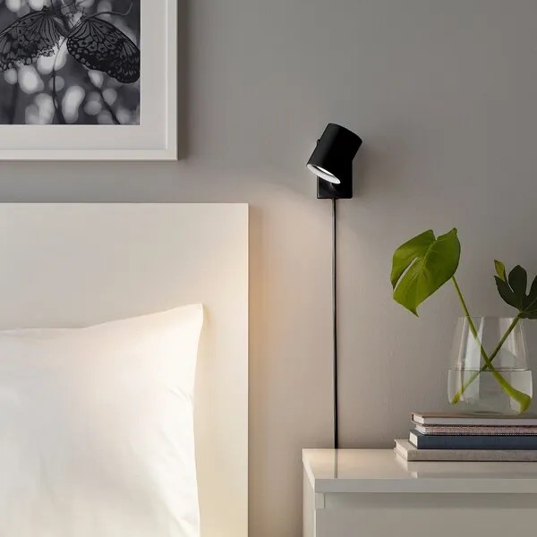 NYMÅNE Wall/reading lamp, anthracite