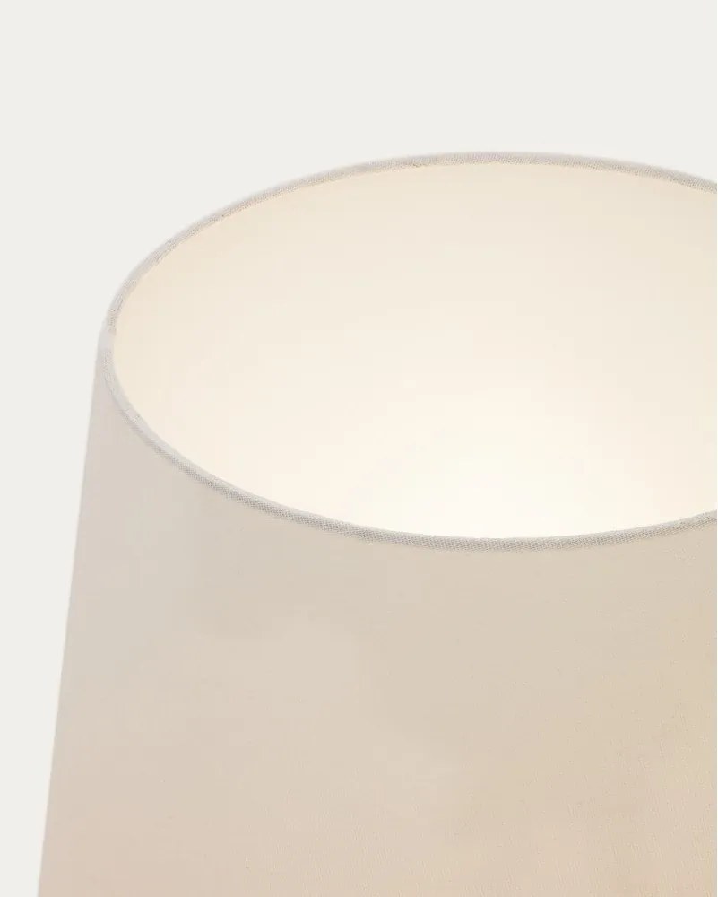 Bílá/v přírodní barvě stojací lampa s textilním stínidlem (výška 110 cm) Marga – Kave Home