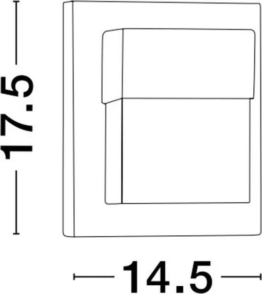 NV 9060205 Venkovní nástěnné svítidlo LETO černý hliník akrylový difuzor LED 10W 3000K 220-240V 120st. IP65 - NOVA LUCE