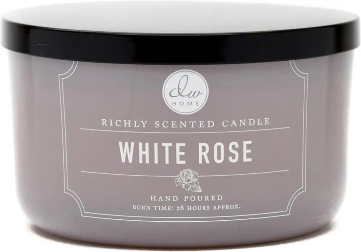 DW Home Vonná svíčka ve skle Bílá růže - White Rose, 13,8oz