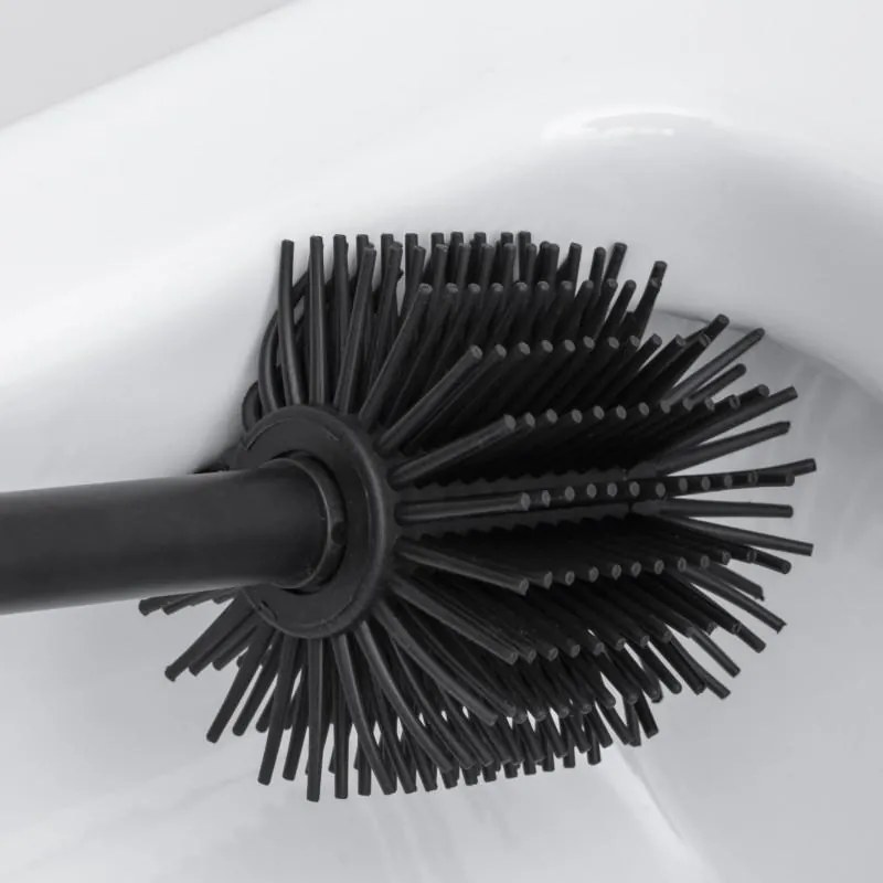 Erga Halika, náhradní WC kartáč se silikonovou hlavou, 34 cm, černá, ERG-YKA-V.WCZ-HALIKA-SILKA-BLK