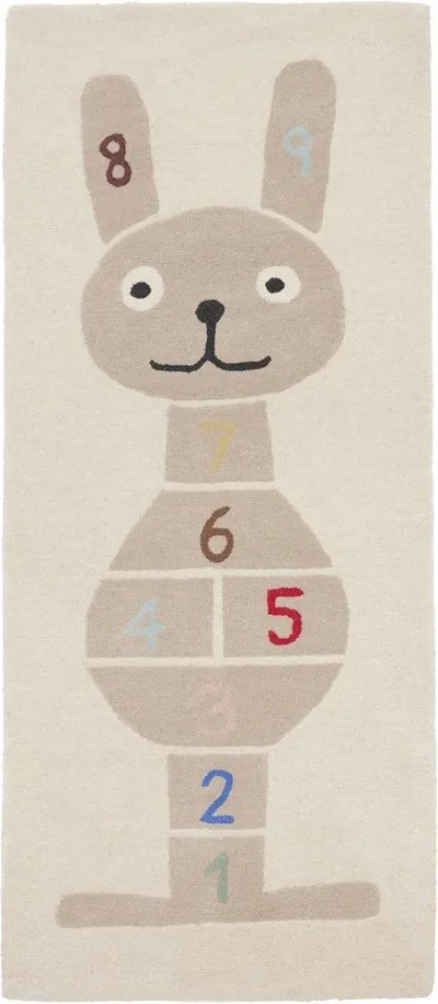 Ručně tkaný dětský hrací koberec s příměsí vlny 75x180 cm Rabbit Hopscotch – OYOY Mini