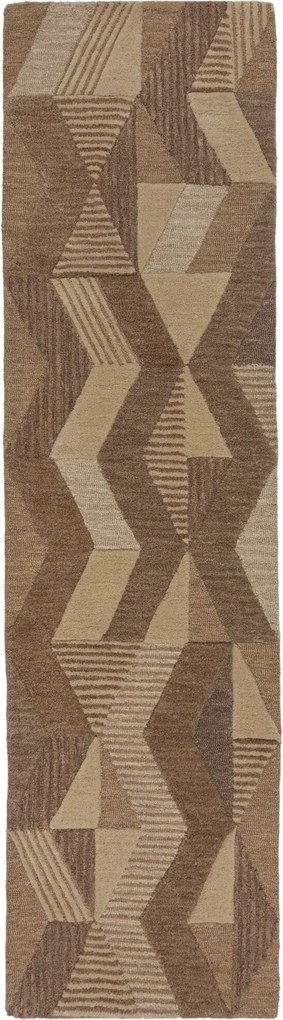 Flair Rugs, Běhoun Moda Asher Natural, 60x230, hnědá, chodba / předsíň