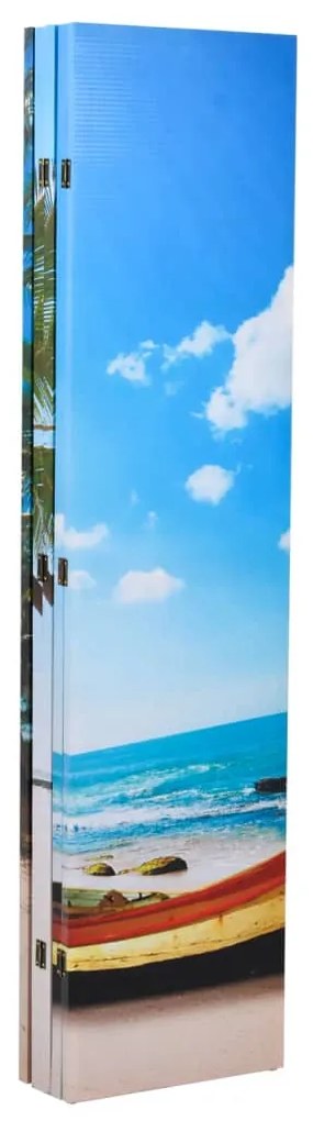 vidaXL Marketos Skládací paraván 200 x 170 cm pláž