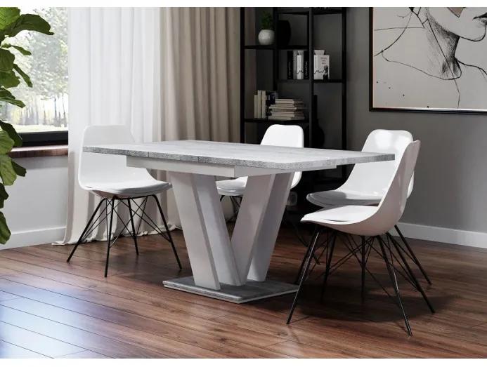 VÝPRODEJ - Rozkládací jídelní stůl Staffan - bílý / beton