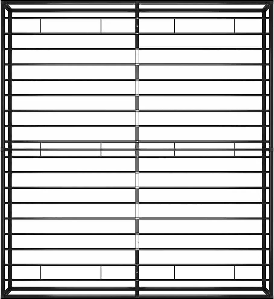 Rám postele černý kov 200 x 200 cm 324791