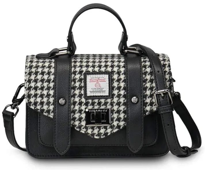 Kabelka The Mini Satchel Black and White Dogtooth - Islander