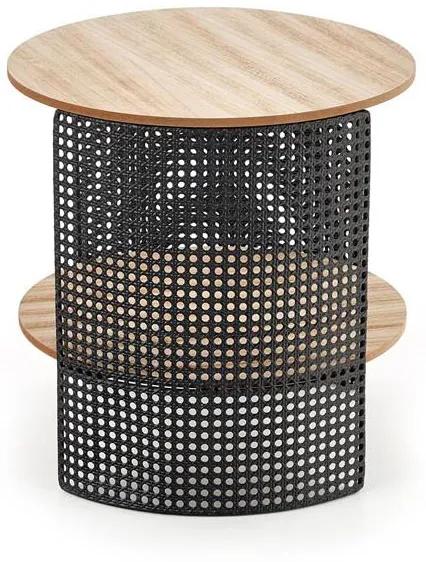 Konferenční stolek Tran (přirodně dřevo + černá). 1049013
