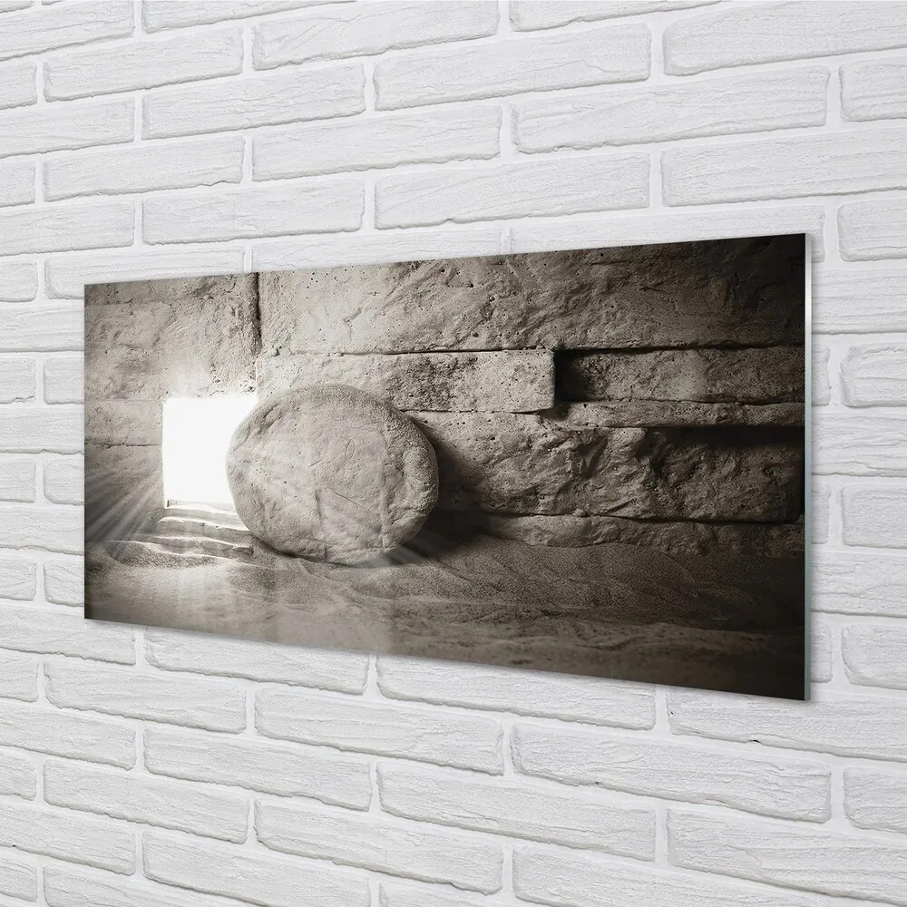 Obraz na skle Cave light 140x70 cm