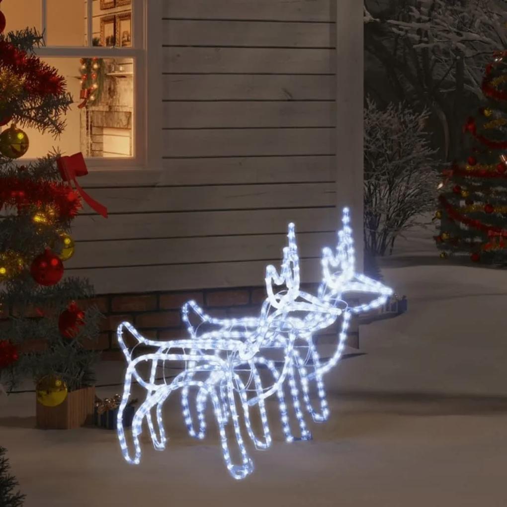 vidaXL Vánoční sobi 2 ks se studenými bílými LED 60 x 30 x 60 cm [3154315]