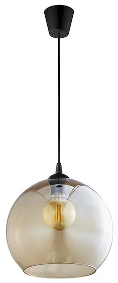 TK-LIGHTING Závěsný moderní lustr na lanku CUBUS, 1xE27, 60W, koule, hnědý 3143