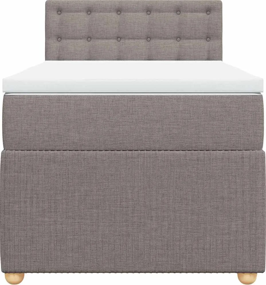 Box spring postel s matrací taupe 100 x 200 cm textil 3287385