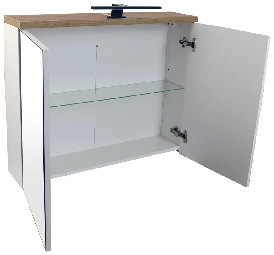 Comodo Zrcadlová skříňka Orion W 80 ZS LED-B s osvětlením Any LED 30 B, černá