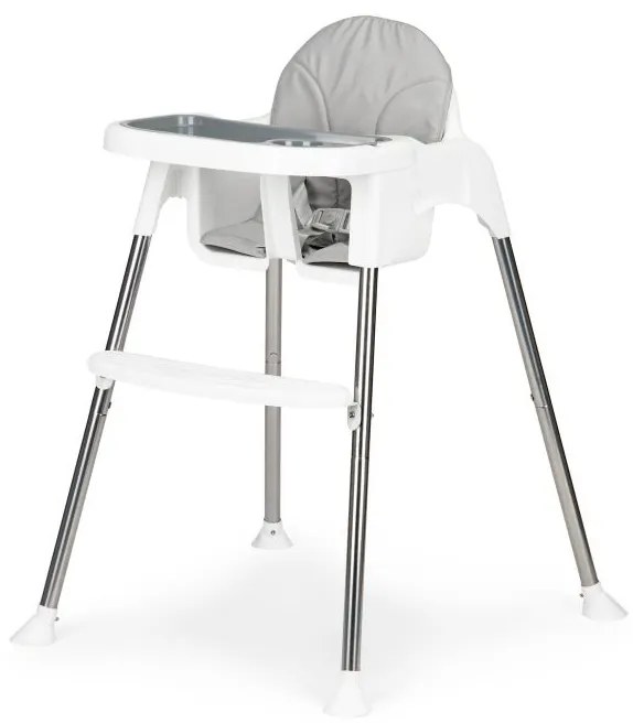 Židle na krmení 2v1 šedobílá