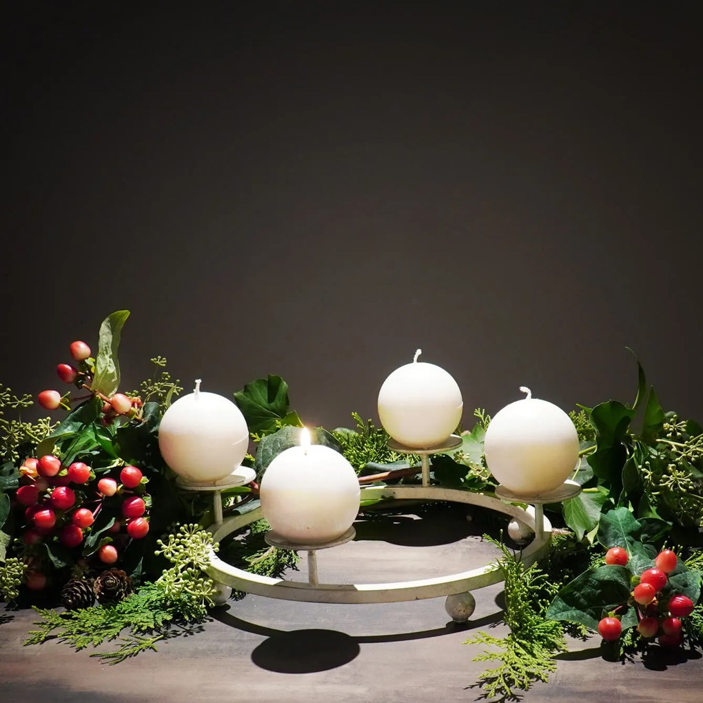 Adventní svícen - kruhy
