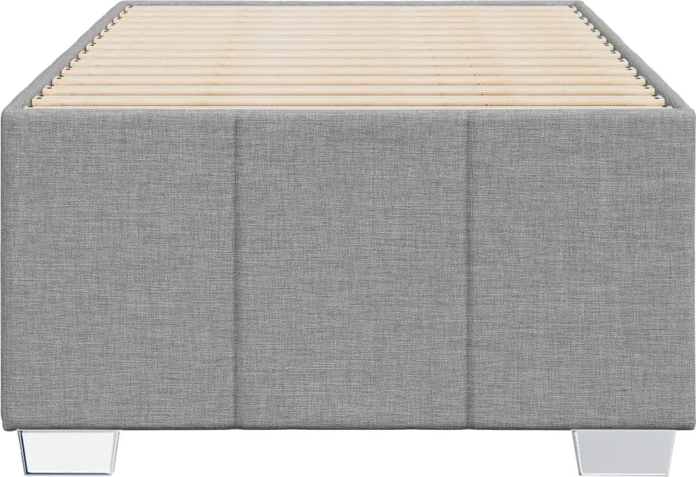 Rám postele bez matrace světle šedá 80 x 200 cm textil 3284790