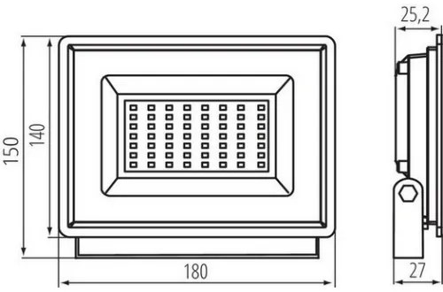 LED reflektor Kanlux Miledo GRUN NV LED-50-B 50W neutrální bílá 31393