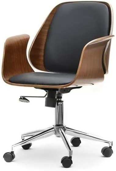 design4life Kancelářská židle LONTO ořech černá
