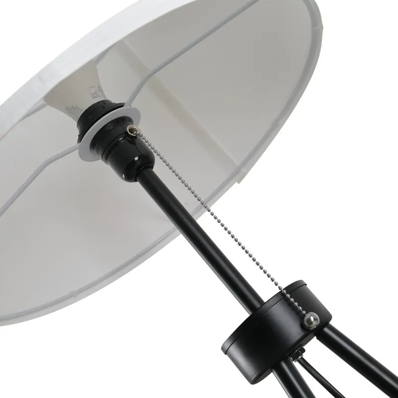 Stojací lampa trojnožka, černá-bílá, 152 cm B31-187V90